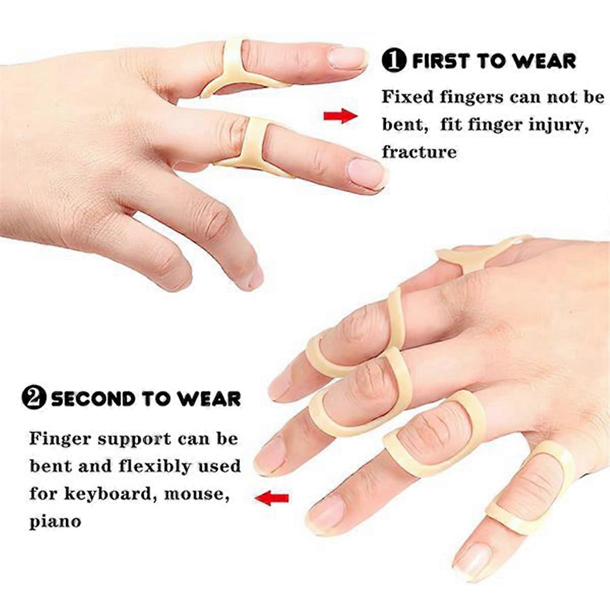 14PCS Waterproof Finger Splint Protector Light & Breathable Finger ...