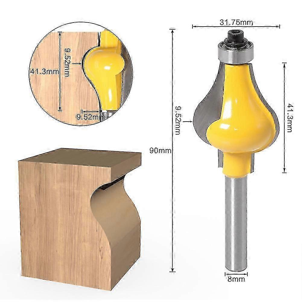 2pcs Handrail Router Bit Set - Standard/Flute Molding Cutter - Shank ...