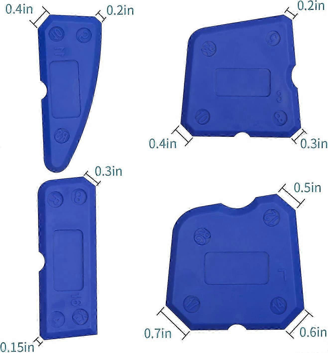 Sealant Finishing Tool,4 Piece Portable Blue Silicone Former Sealant ...