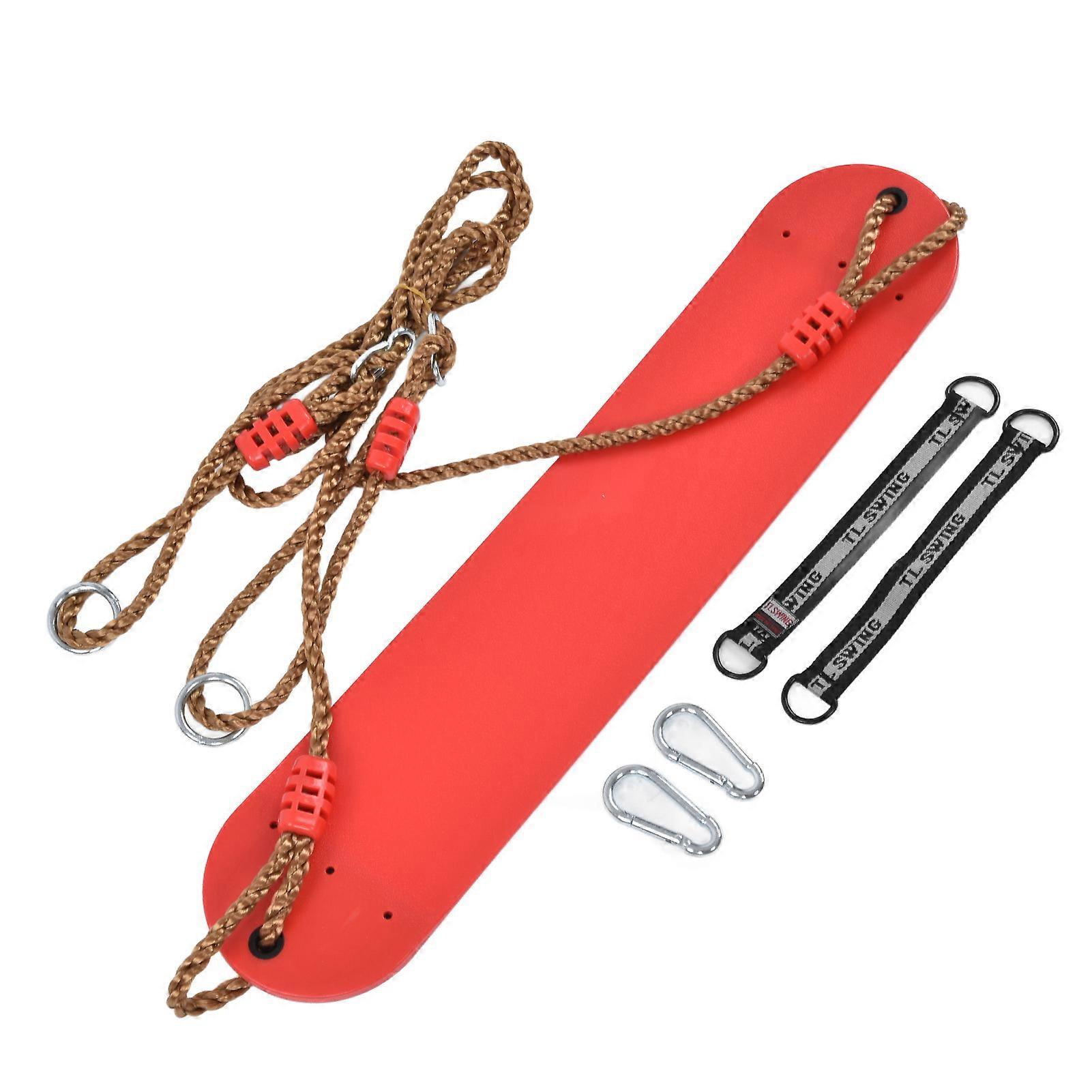Swing Seatwith Rope EVA Soft Board Red Adjustable Rope Playground ...