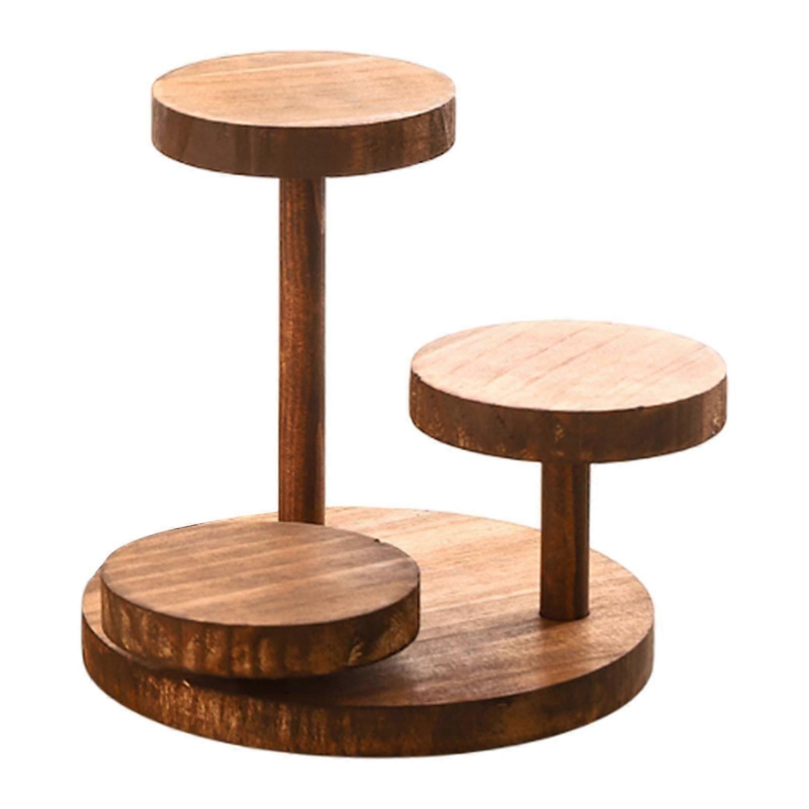 Wood Cake Stand Cupcake Tower Countertop Display Shelf Lightweight ...