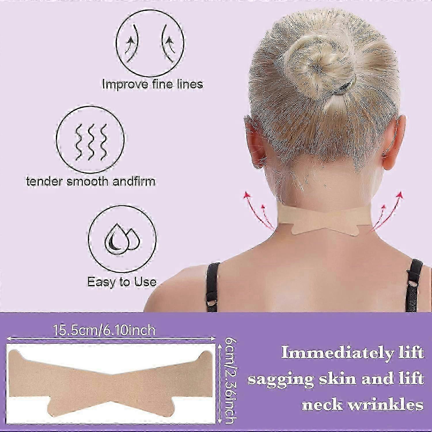 Neck Lifting Tapes, 10pcs Neck Wrinkle Bands Invisible Anti-Wrinkle ...