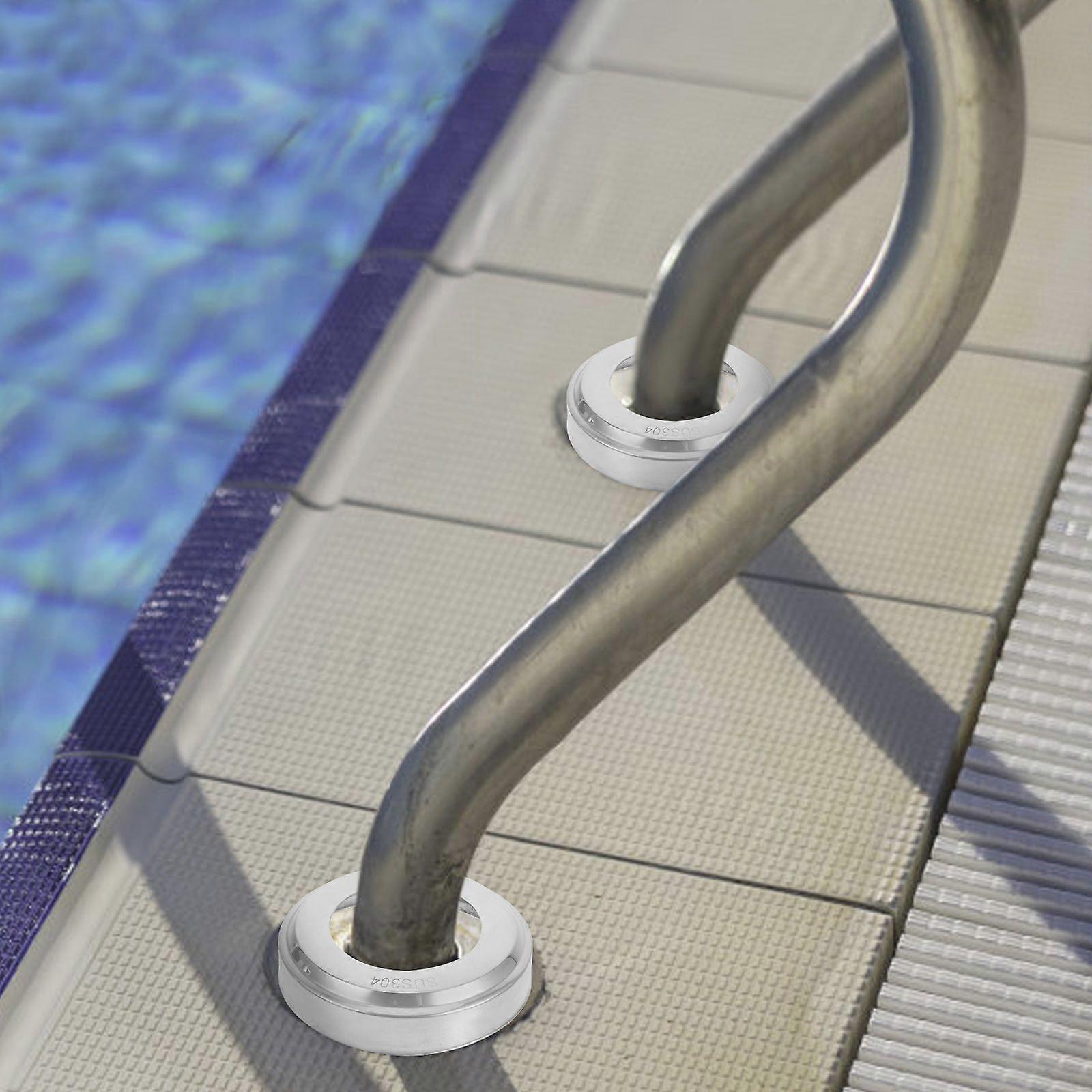 4pcs Heavy Duty Stainless Steel Escutcheons For Pool Handrails Round ...