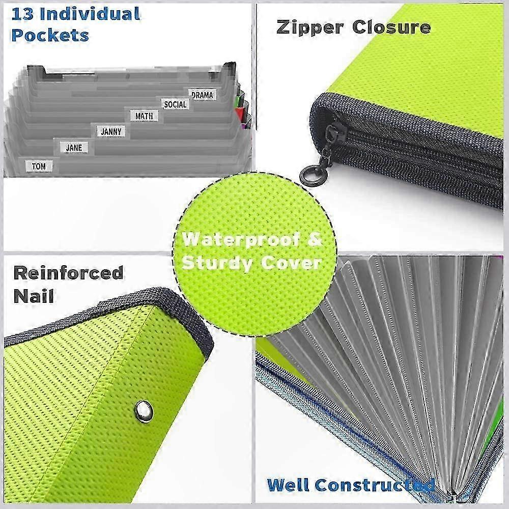 13-Pocket Expanding File Folder with Tabs, Durable Document Organizer ...