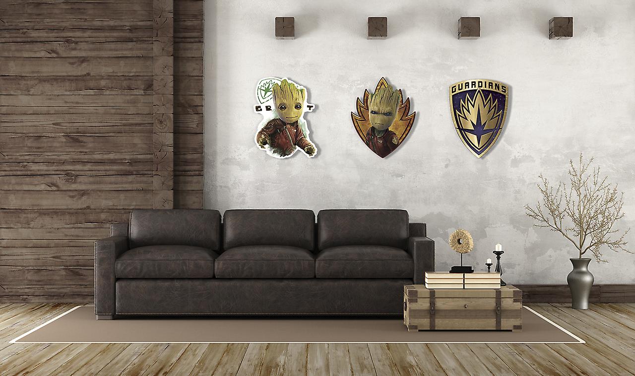 Baby Groot Emblem Guardians of The Galaxy Vol. 2 3D Effect Cardboard ...