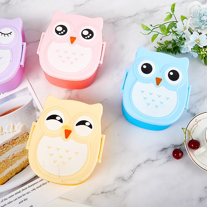 Cartoon Owl Shaped Lunch Box Bento Box Kids Portable Food Container ...