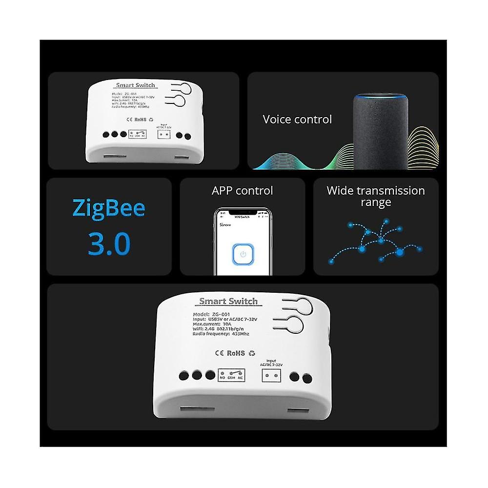 1ch 5v Ac/dc 7-32v Zigbee Tuya Relay Module Remote Control 433mhz Diy ...