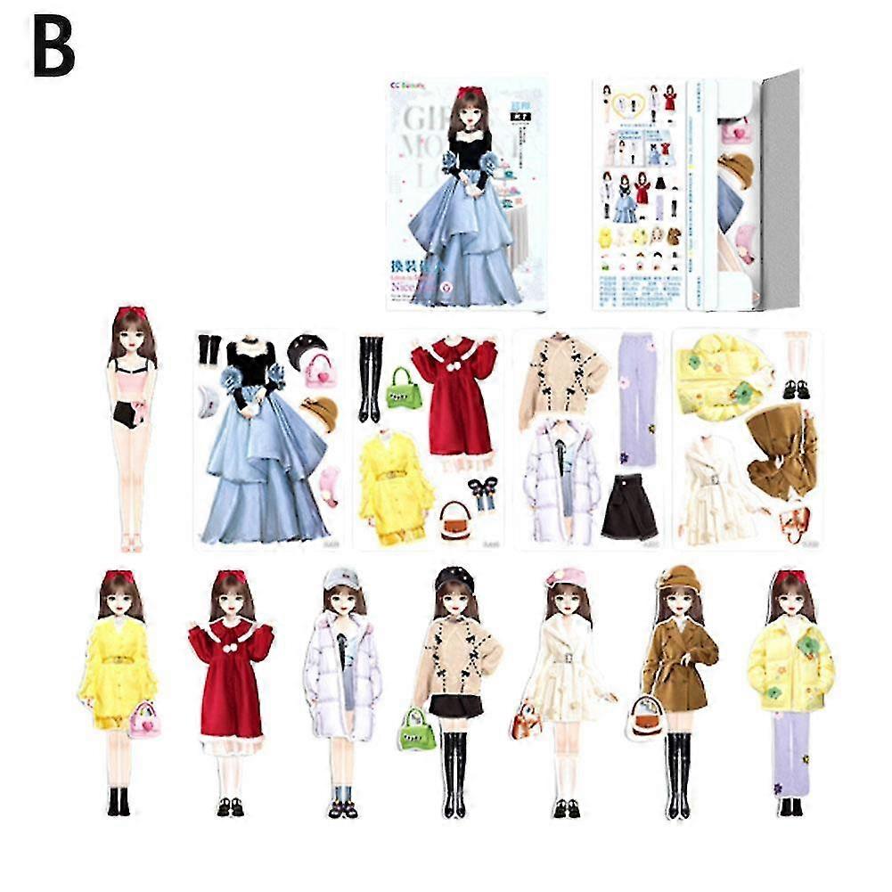 Magnetic Dress Up Princess Paper Dolls For Girls Magnetic Dress-Up Doll ...