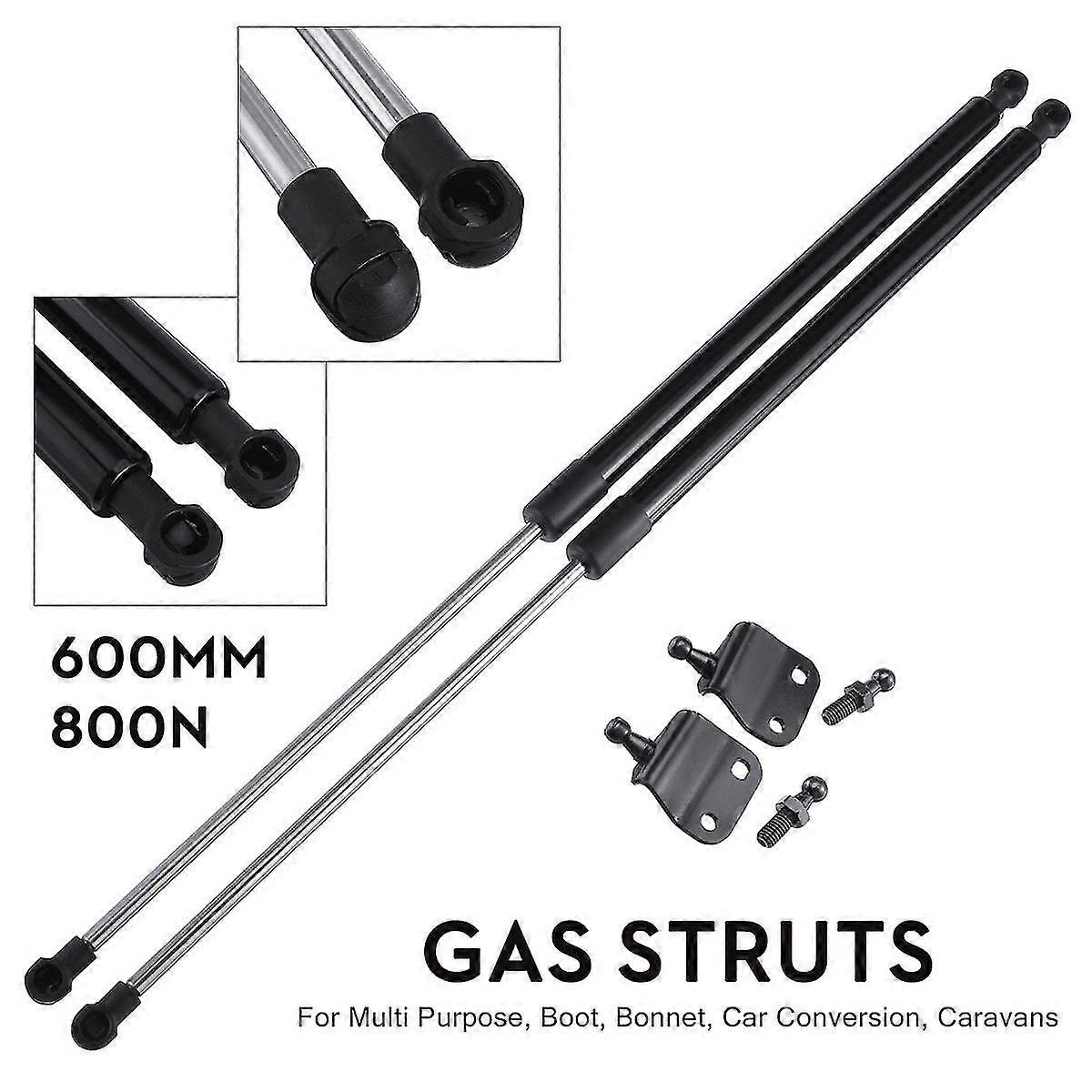 2pcs Universal 600mm 800n Car Struts Front Cover Bonnet Hood Rear Trunk ...
