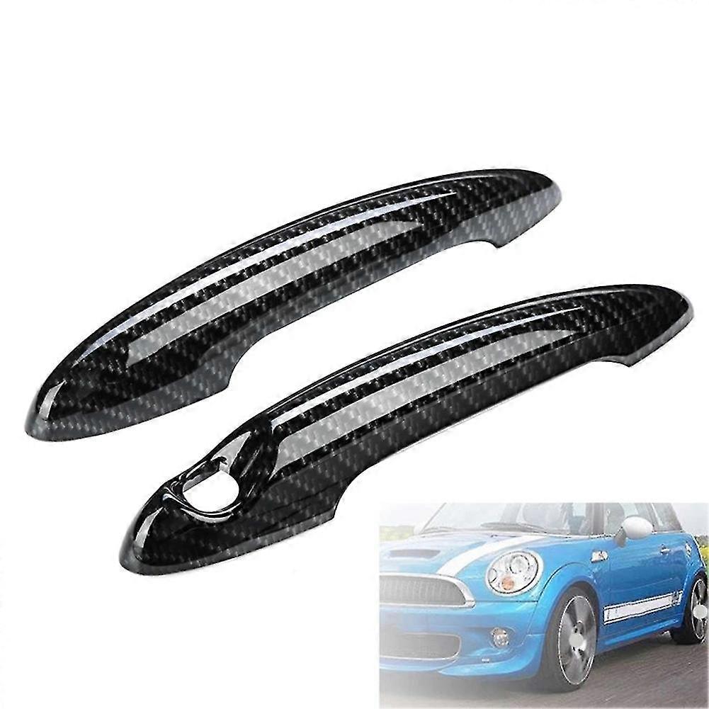 Carbon Fiber Outside Exterior Door Handle Cover Trim For R50 R52 R53 ...