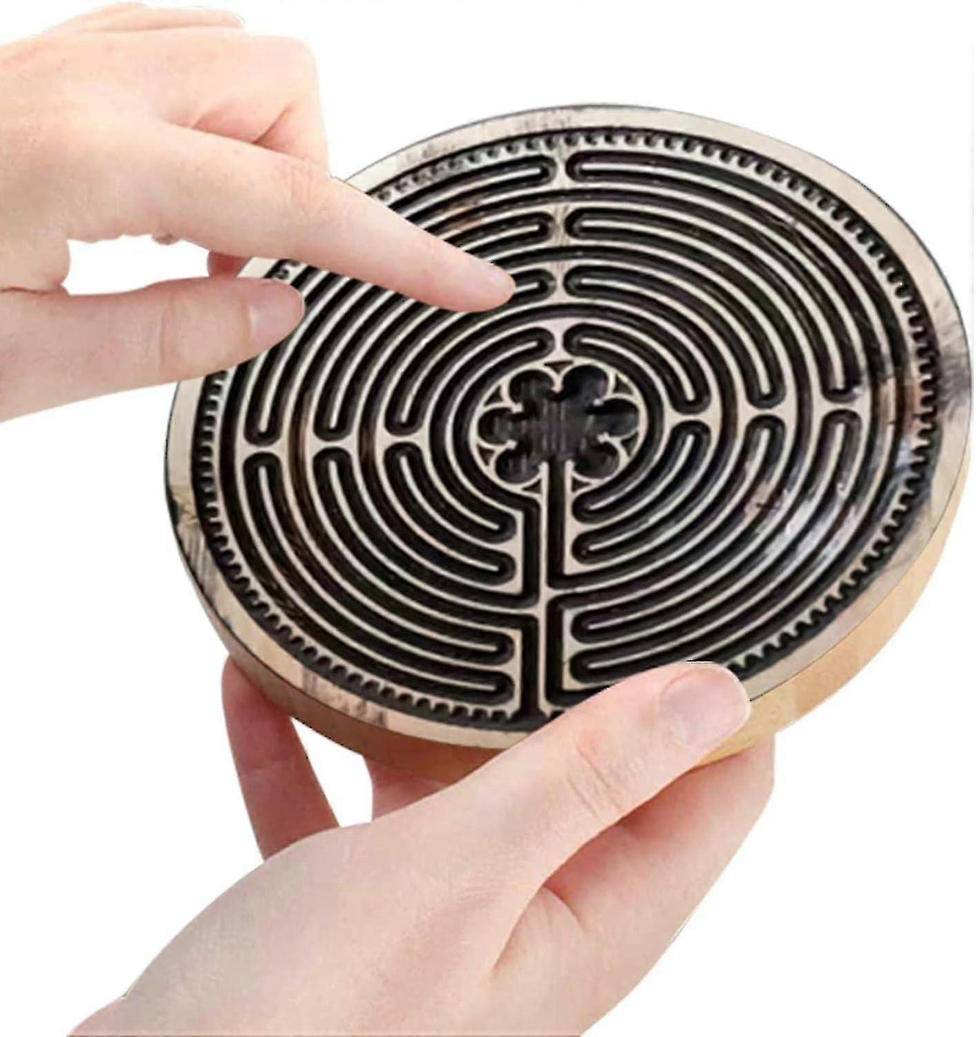 Wooden Labyrinth Maze Game Finger Maze Board,Portable and Sturdy Wooden ...