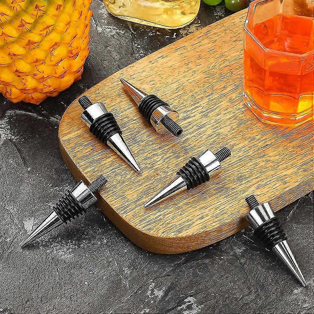 16 Pieces Metal Cork Blank Wine Cork Kit Reusable Wine Cork Insert Set ...