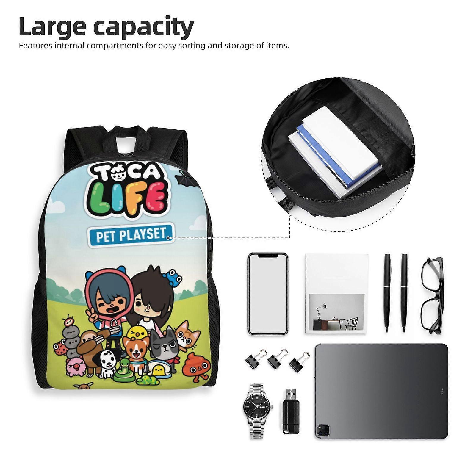 Kids Toca Life World Backpacks School Bag Bookbag Casual Daypack ...