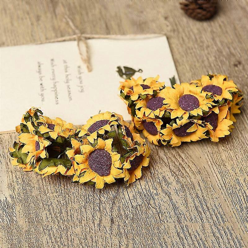 100pcs Homemade Sunflower Simulation Paper Sunflower For Diy Wedding ...