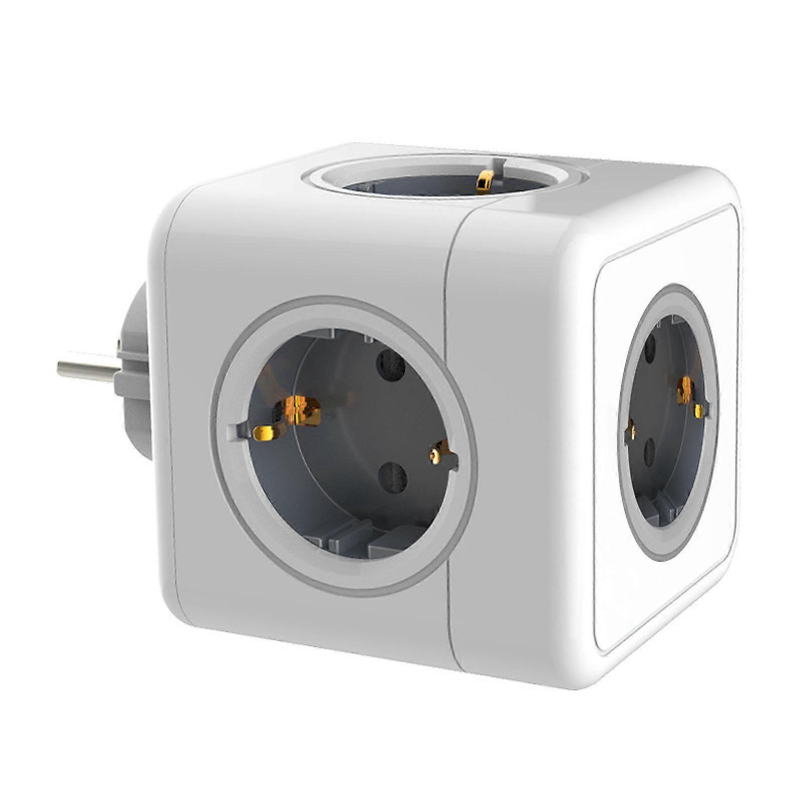 Socket outlet cube without cable 5/4 compartment multiple socket outlet ...