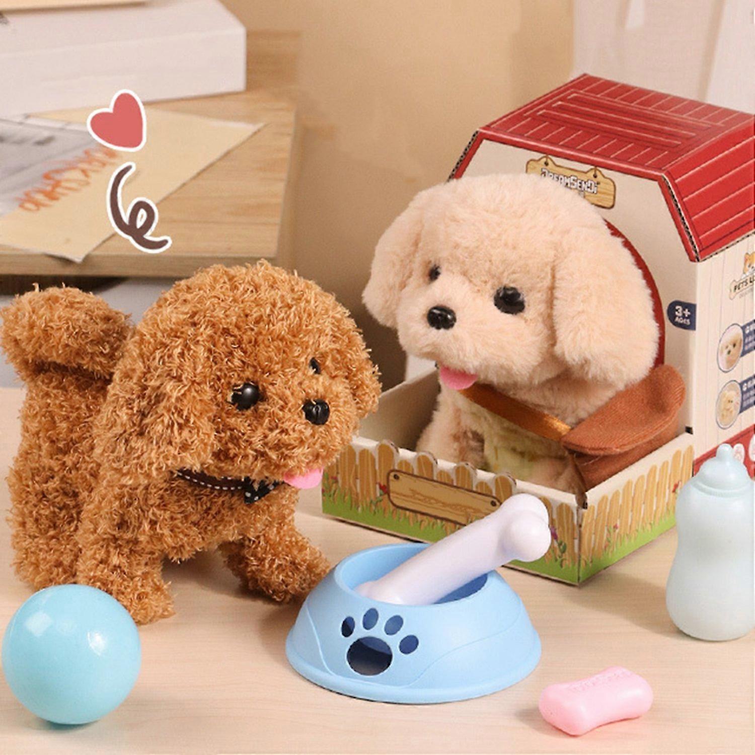 Interactive Puppy Toy Electronic Toy Dog with Walking Barking Wagging ...