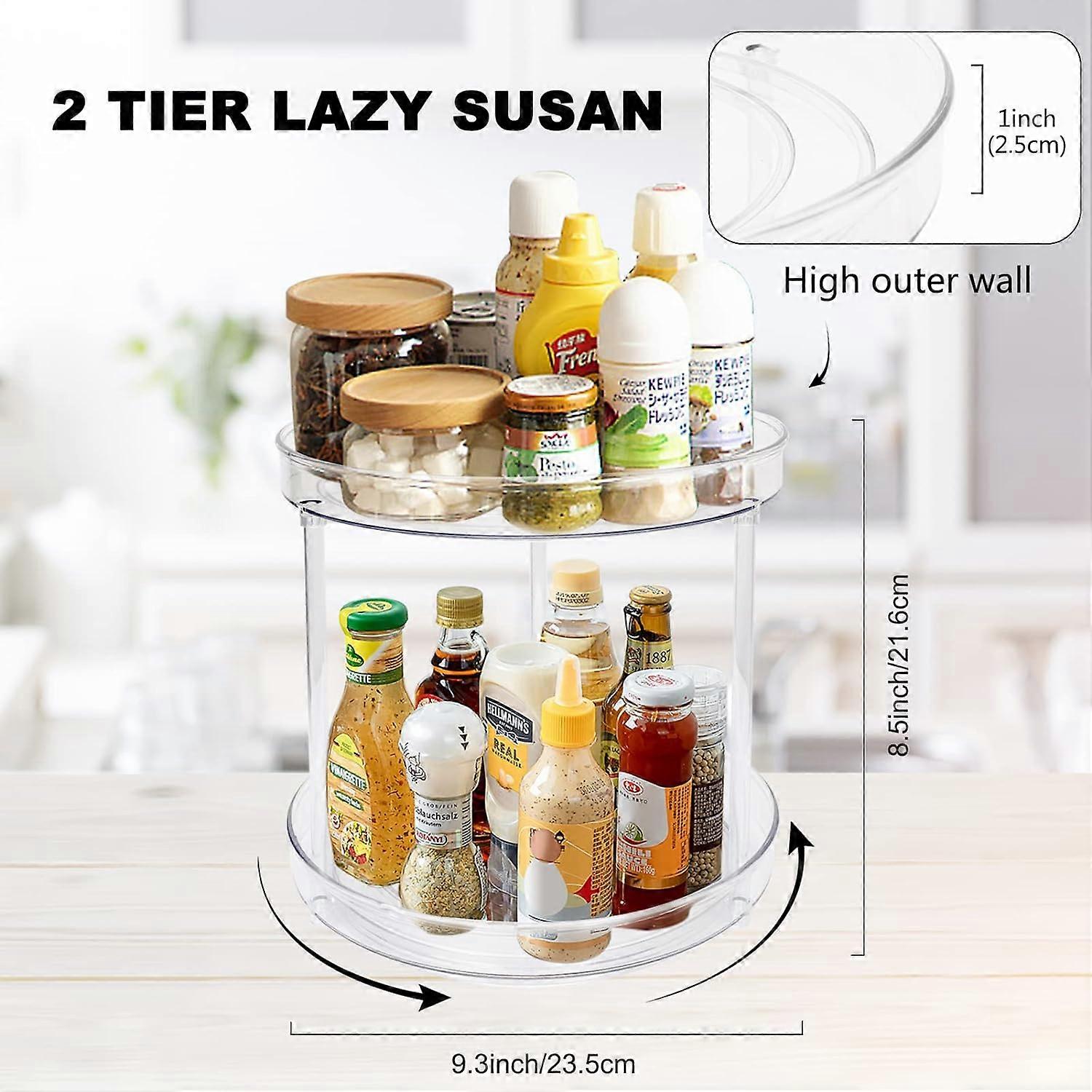 Turntable cabinet storage rack, 360 rotating turntable spice turntable ...