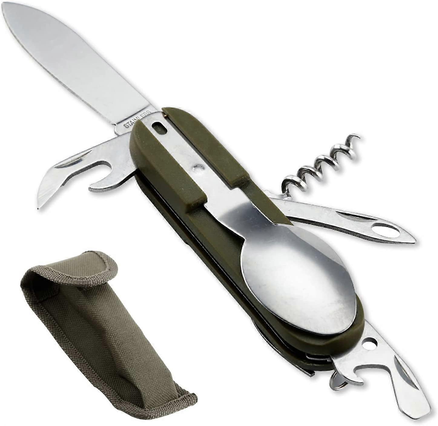 Camping Cutlery Set Detachable Stainless Steel Folding Portable Camping ...