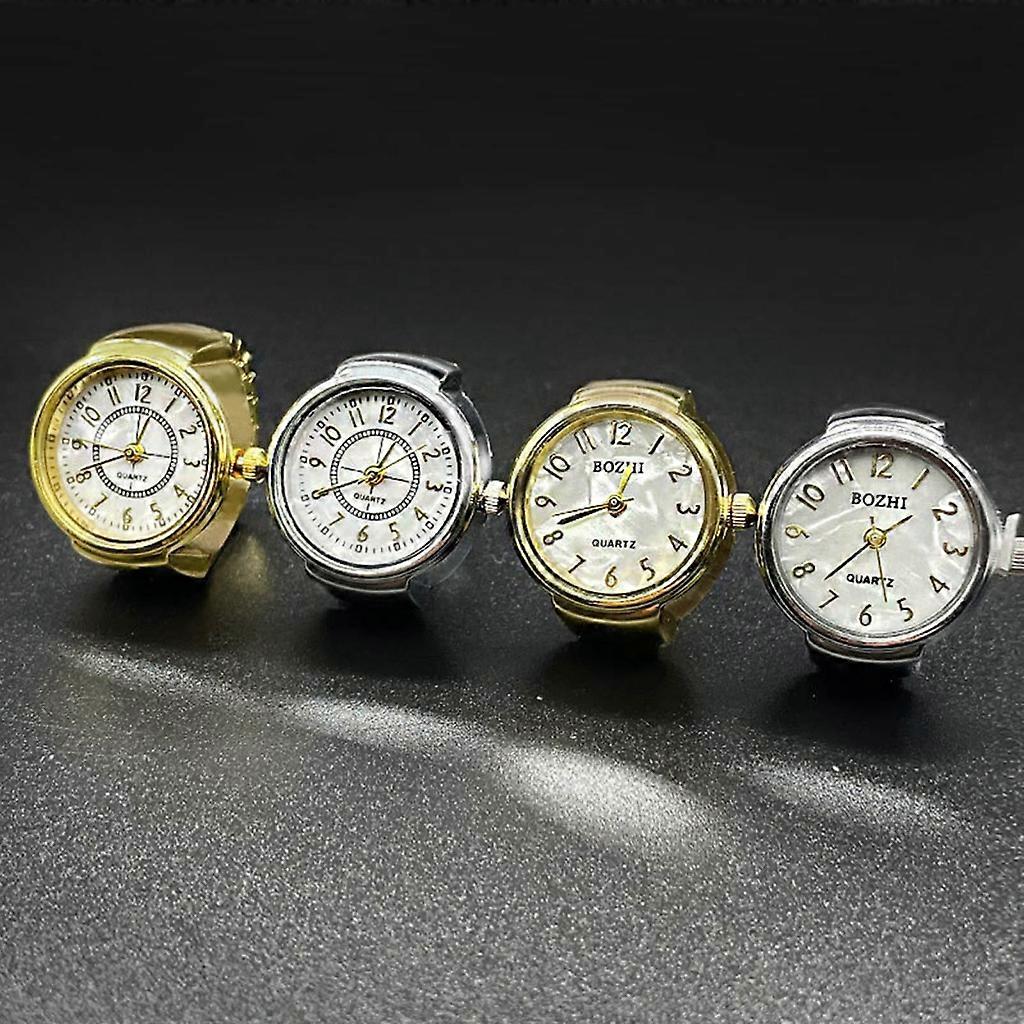 Novelty Finger Watch Ring Classic-Round Quartz Watch Ring Mothers Day ...