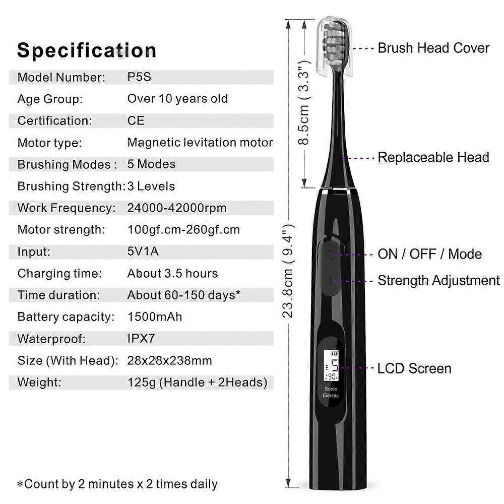8 Heads Electric Toothbrush Screen Holder Adult Rechargeable 60 Days ...