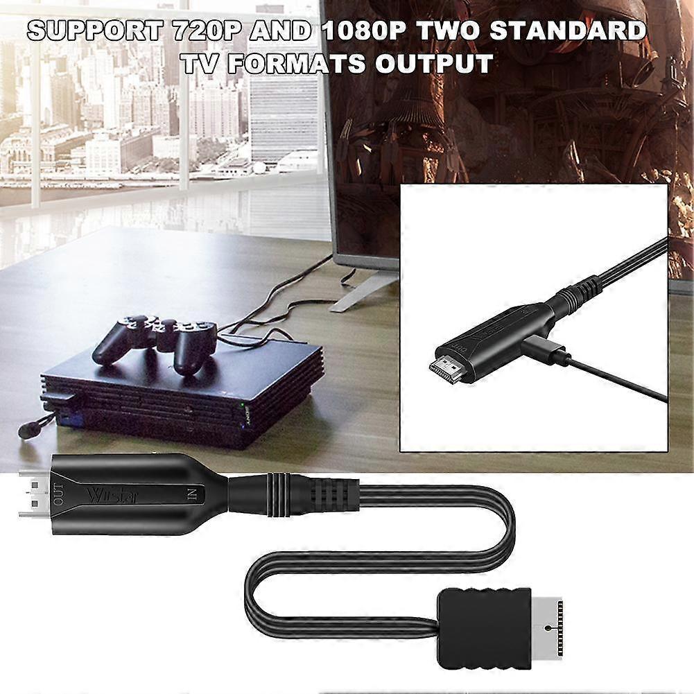 for Playstation 2 PS2 To HDMI-Compatible Adaptor Cable HD RCA AV Audio ...