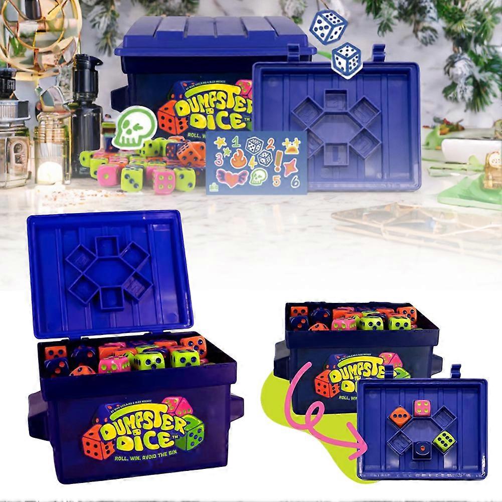 Dumpster Dice Game Fast-Paced Family Dice Game with 80 Dice & Stickers, Travel & Home Party Fun ...
