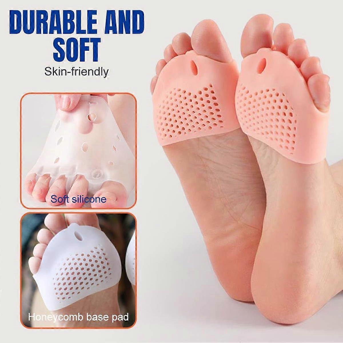 2 Pack Gel Toe Separators and Metatarsal Pads for Bunion Correction ...