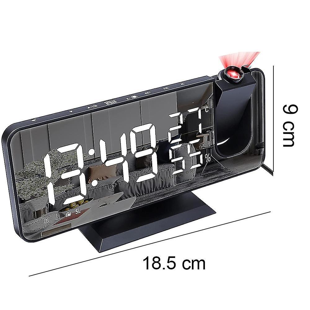 Projection Alarm Clock For Bedroom Ceiling Digital Alarm Clock Radio ...