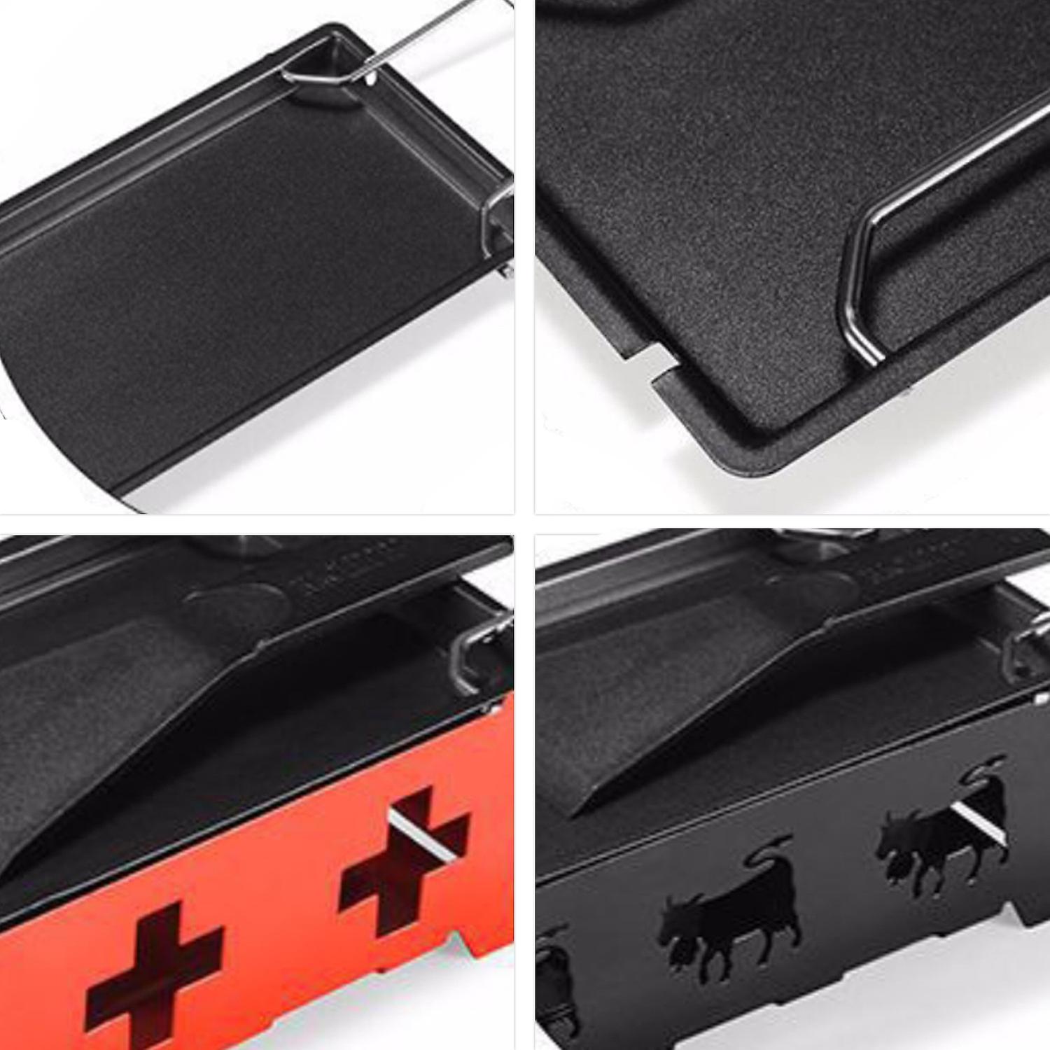 Non-Stick Raclette Grill Set Cheese Melter Pan with Spatula Foldable ...