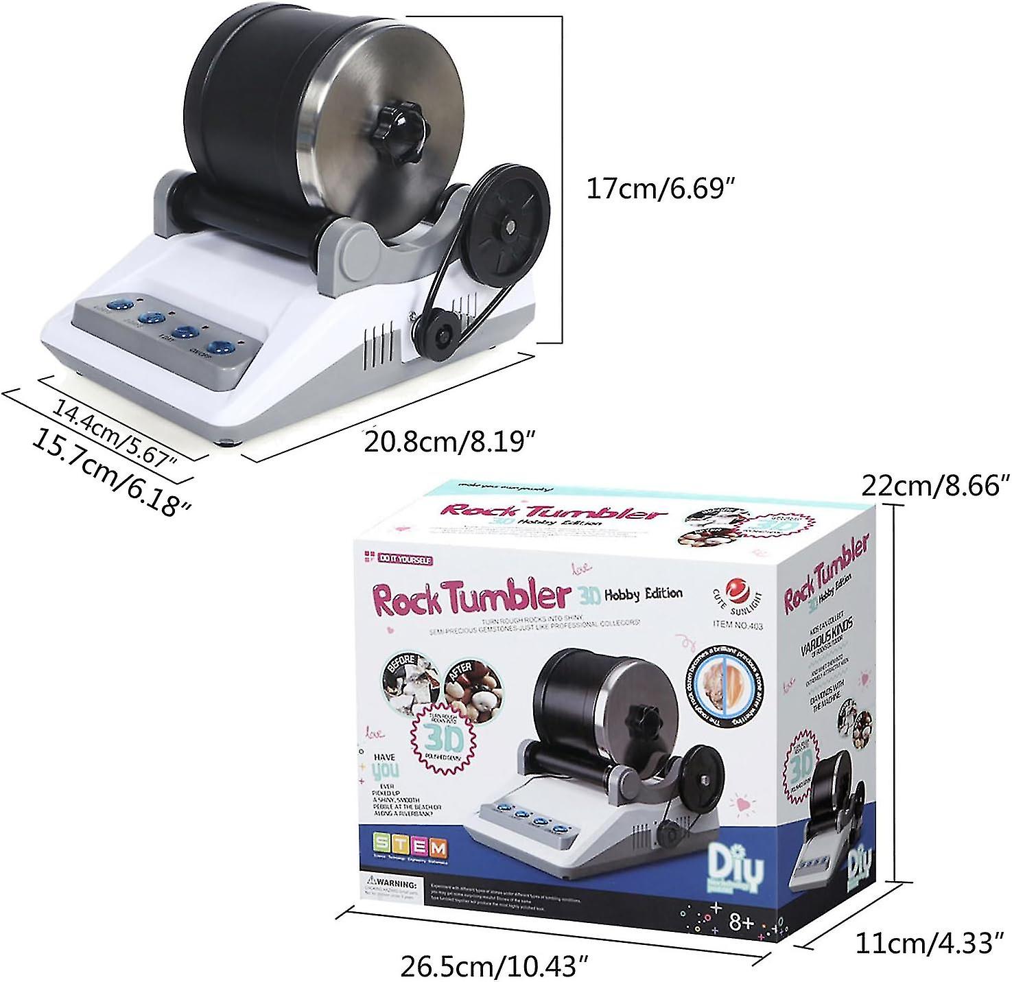 Electric Rock Tumbler Gemstone Polisher - Professional DIY Stone ...