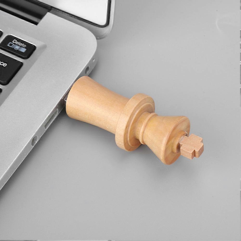 Wooden Chess Shape Data Storage USB 2.0 Flash Drive U Memory Disk ...