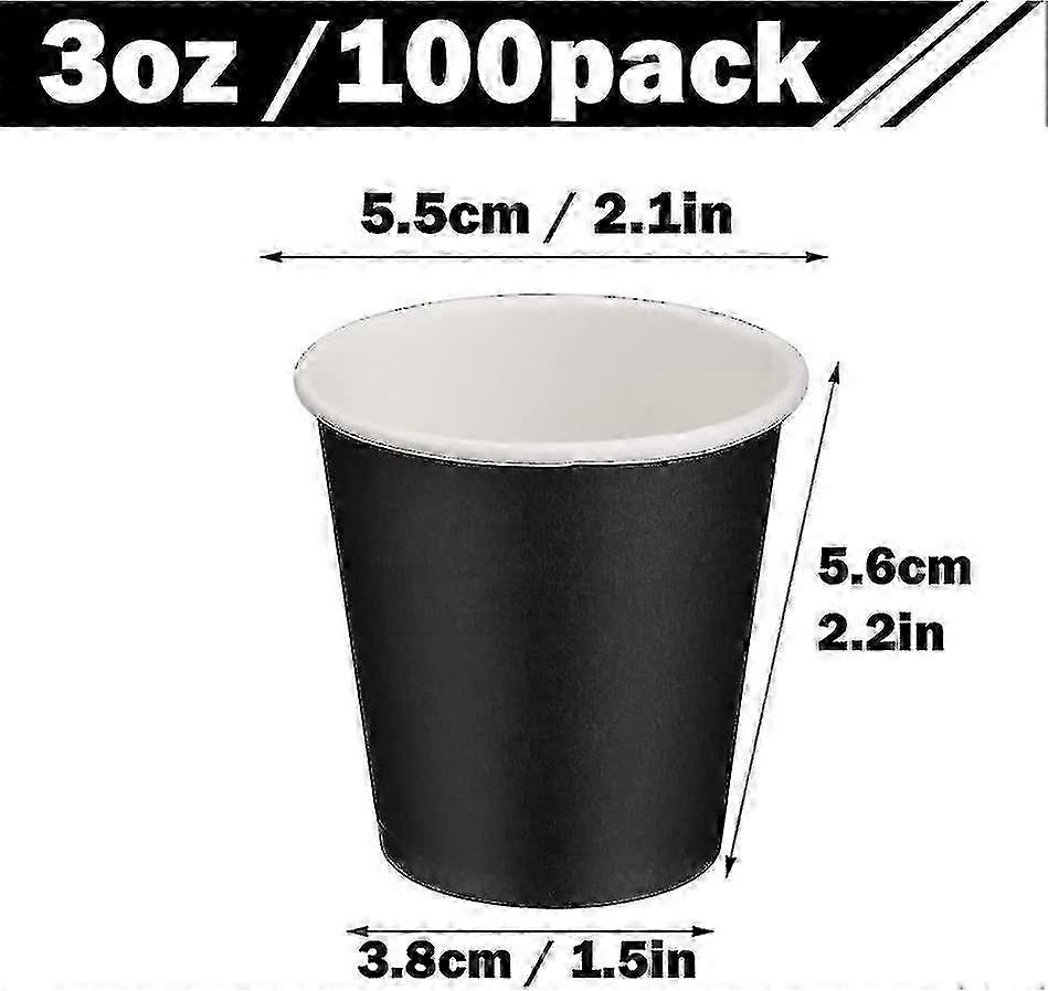 [100 Pack] 3 Oz Paper Cups, Disposable Bathroom Cups, Small Mouthwash ...