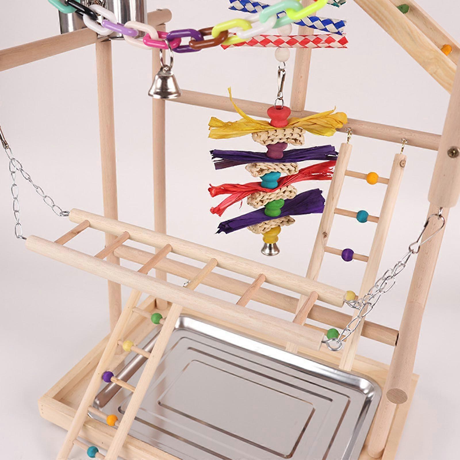Parrot Bird Playground with Ladder Bird Gym for Small Birds Parakeet ...