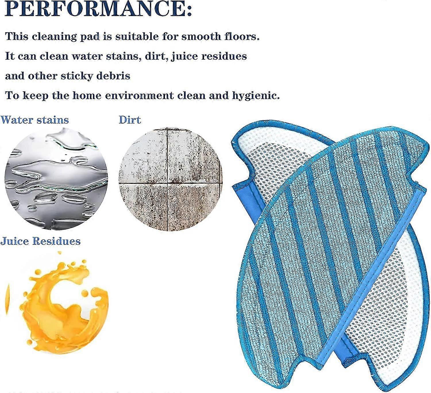 Pack Of 10 Mops For Ecovacs Deebot Ozmo T8 Aivi T8 Max And T8 Series ...