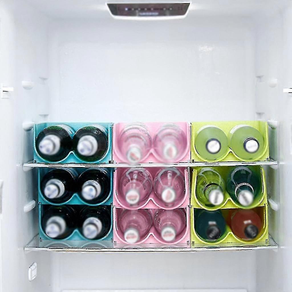 Set Of 3 Fridge Organizer Storage Box Freezer Pantry Beer Blue Bottle ...