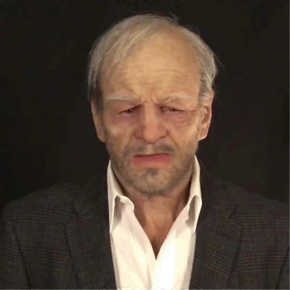 Halloween Masquerade Face Cover Latex Mask Terror Realistic Elder Old ...