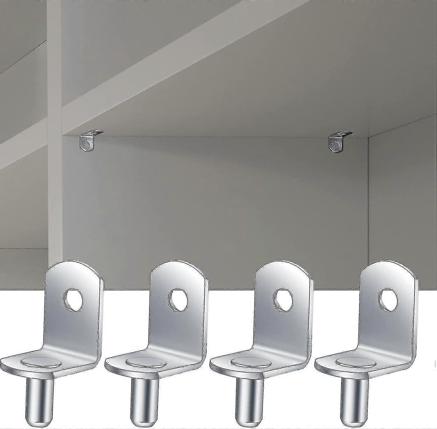 20 Pieces Metal L Shape Shelf Support Pegs, 5mm Bracket Bracket ...