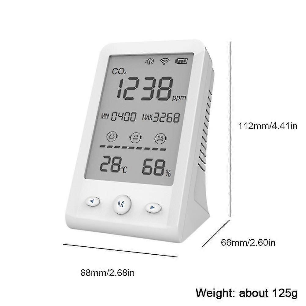 Portable Air Monitor Co2 Measuring Device Air Quality Pollution Monitor ...
