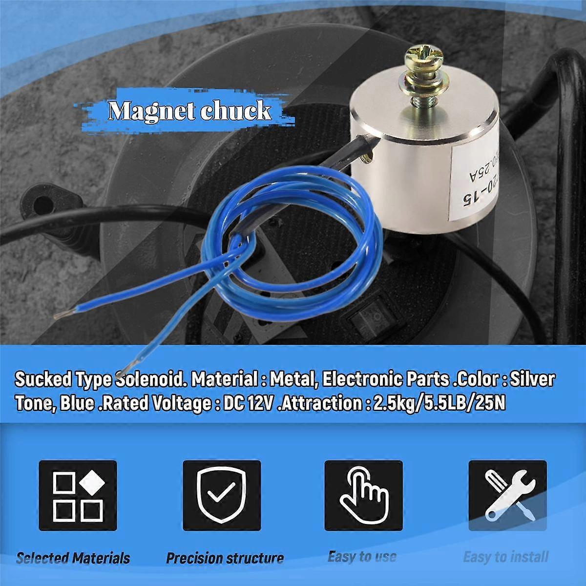 Sucked Type Electric Lifting Magnet Electromagnet 12VDC 2.5Kg 5.5LB ...
