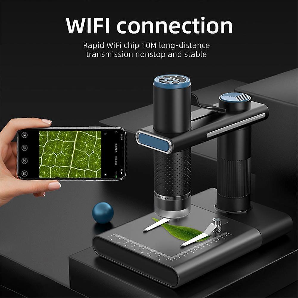1200X Microscope with Stand Wireless WiFi Microscope Rechargeable ...