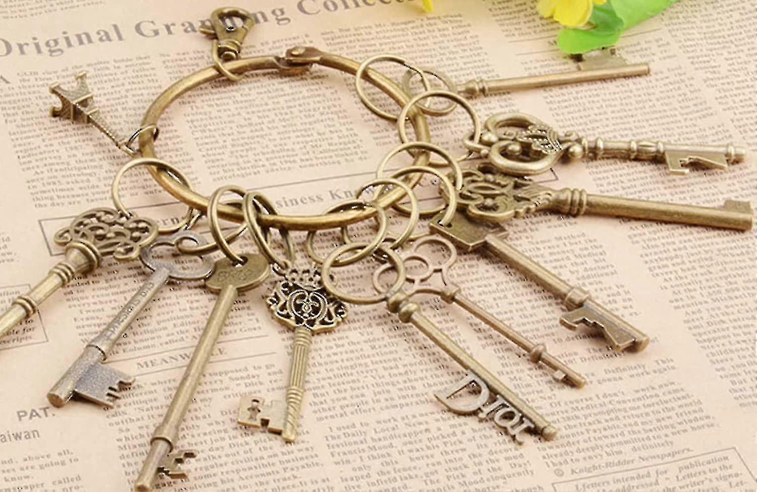 Bronze Large Round Hoop Key Ring Organizer(80mm) 10x Multi-ring Jailers ...