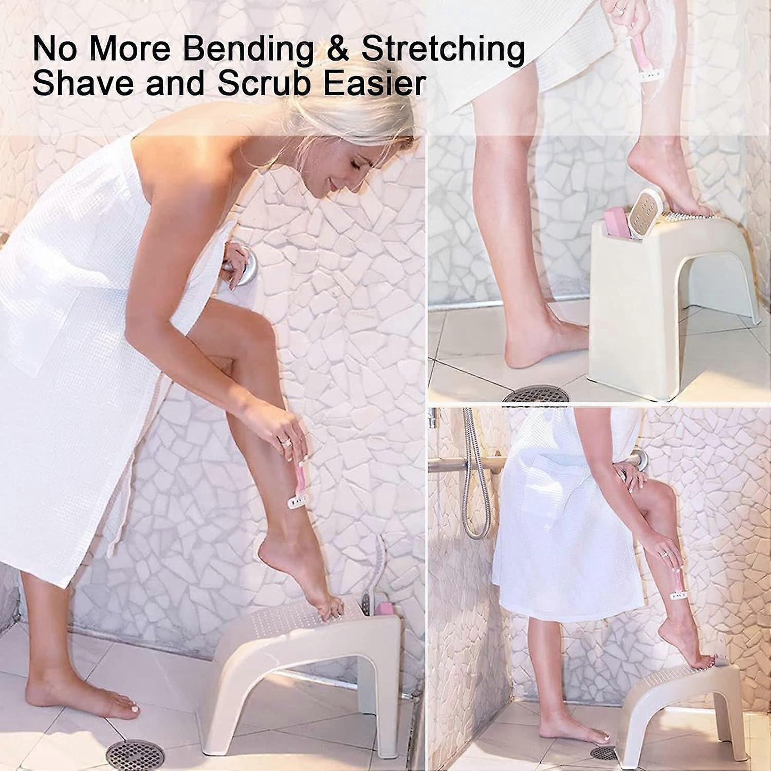 Shower Foot Rest for Shaving Legs, Non-Slip Shower Foot Stool Sturdy ...