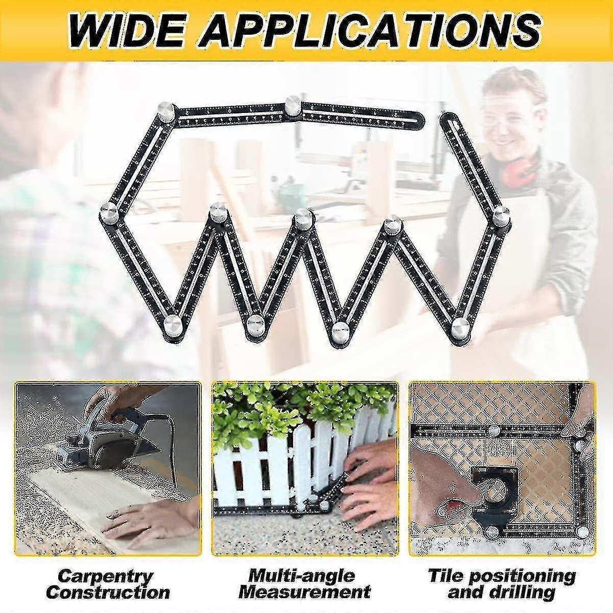Multi Angle Measuring Ruler 12-side Aluminum Alloy Universal Angle ...