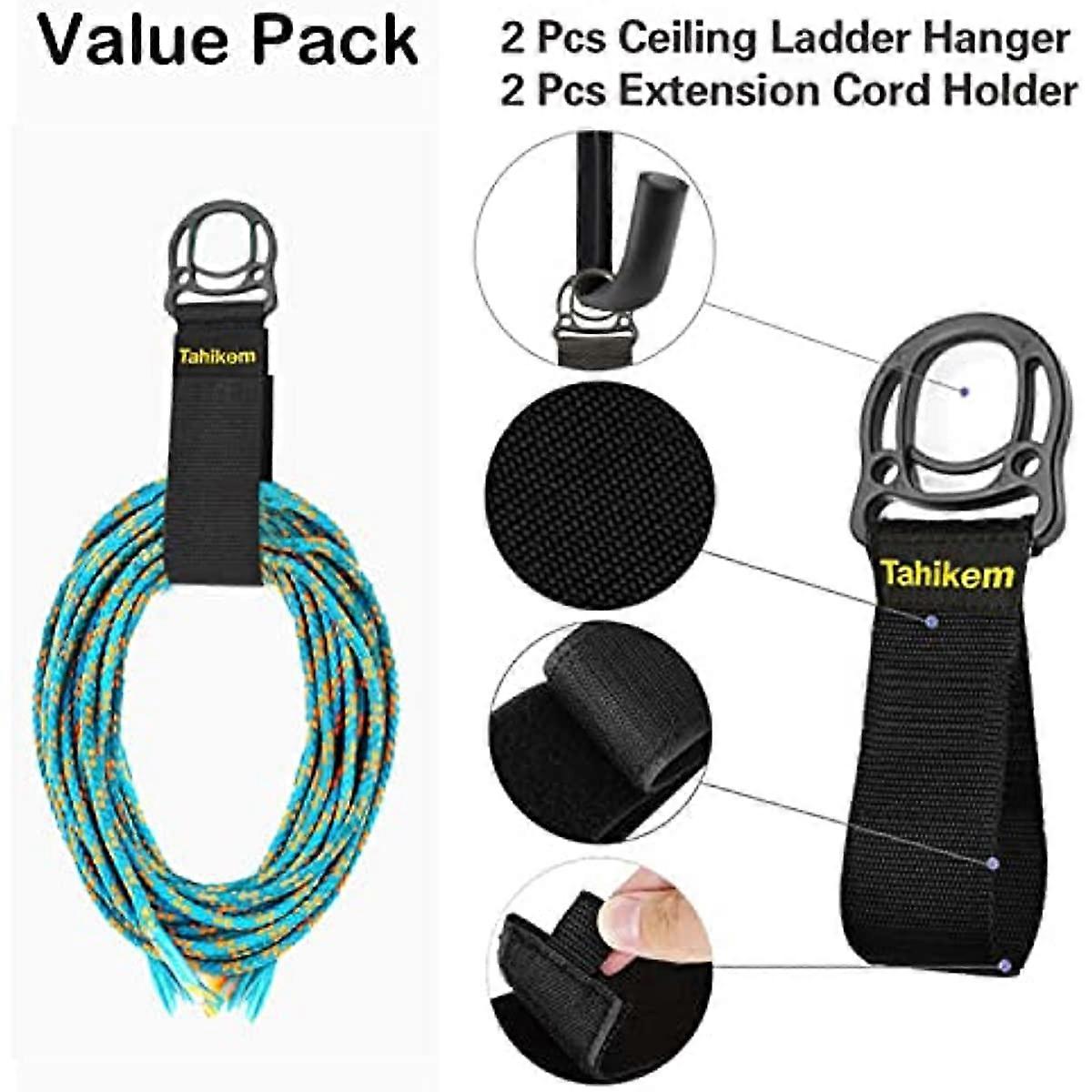 2 Set Overhead Garage Storage Rack, Heavy Duty Overhead Storage Double ...