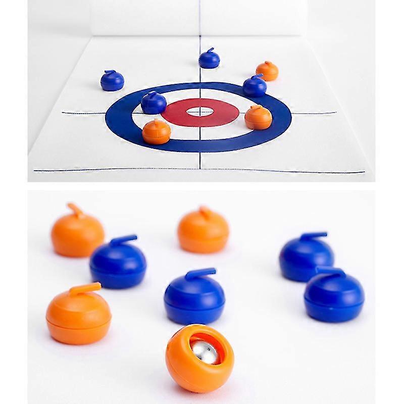 Tabletop Curling Game With 8 Pucks Stones For Kids And Adults Family ...