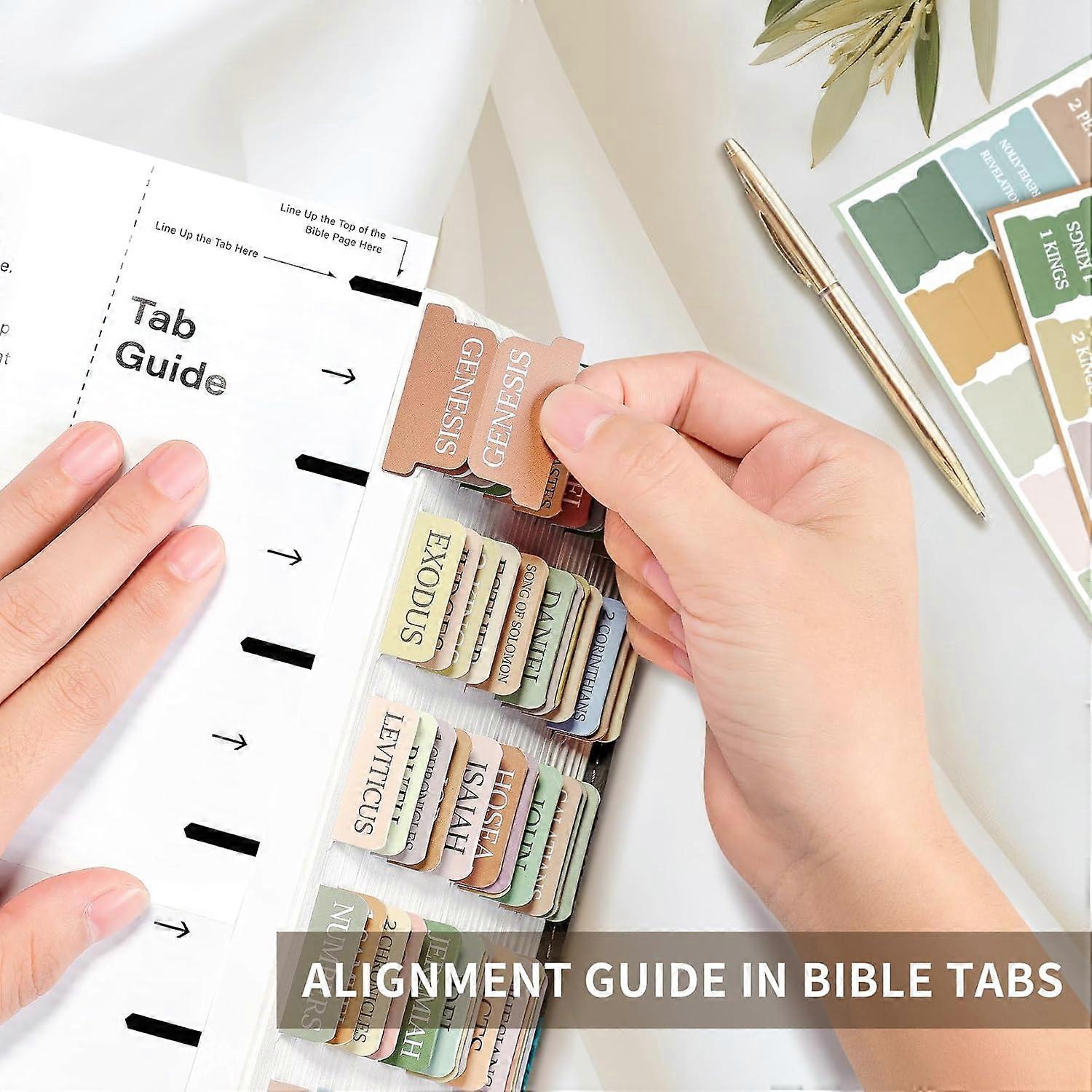 Bible Tabs, Laminated Bible Tabs for Study Bible, Large Print Neutral ...