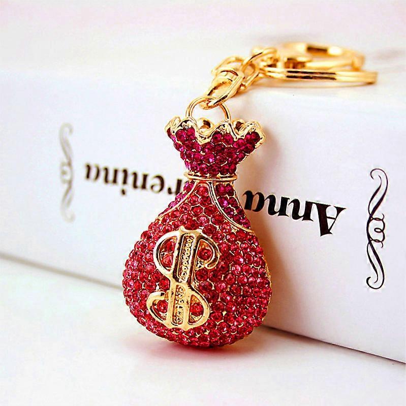 Dollar Symbol Shape Keychain Keyring Sparkling Crystal Rhinestones Key ...