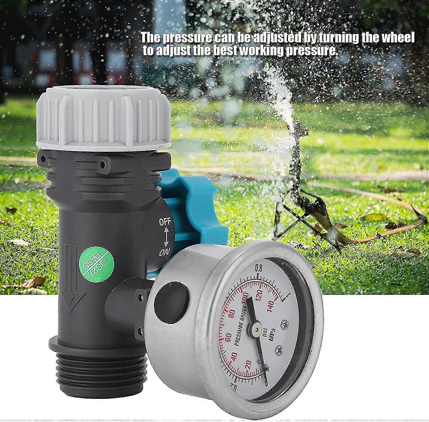 G3/4in Adjustable Water Pressure Regulator With Pressure Gauge ...