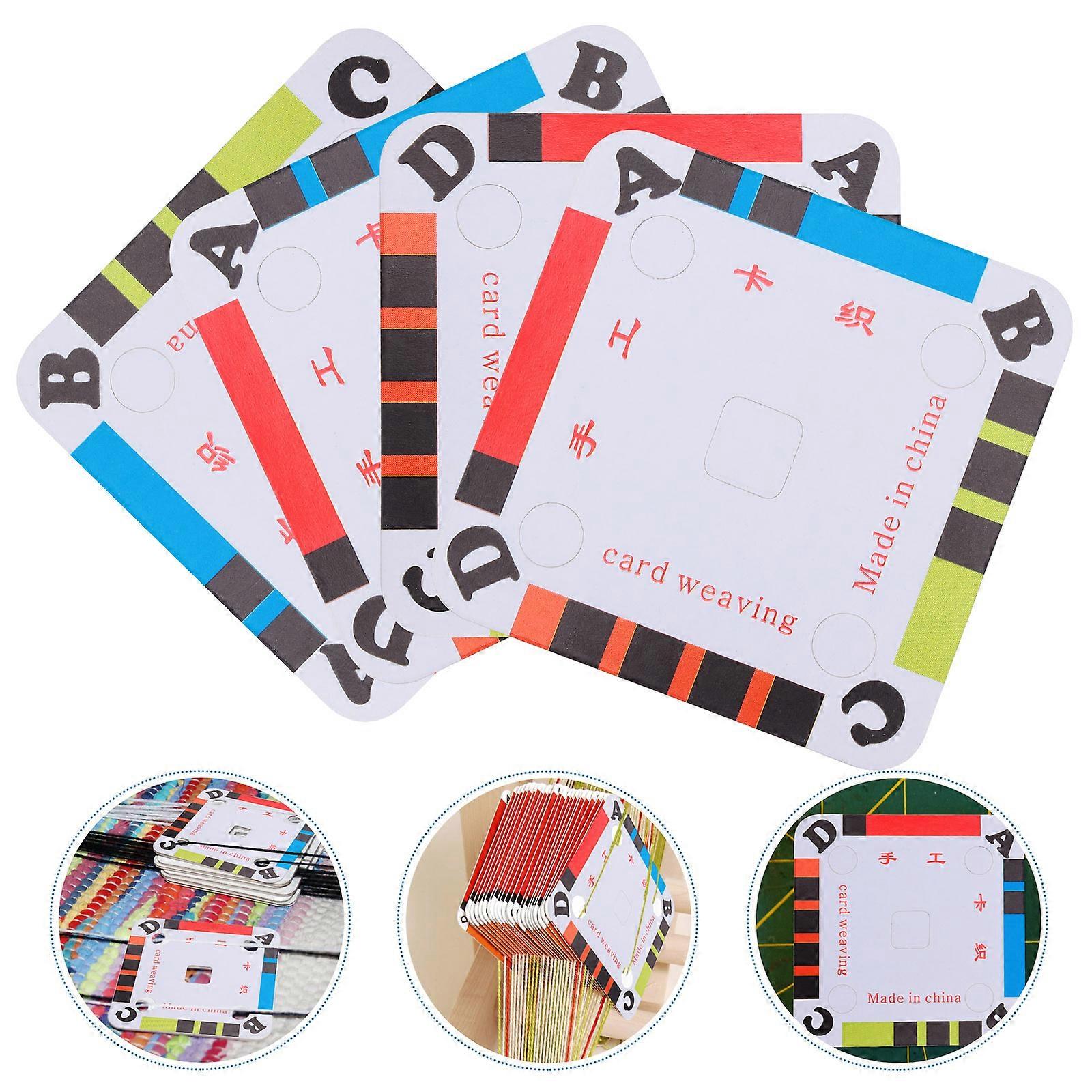 100Pcs Weaving Cards Paper Loom Cards Tablet for Loom Weaving Supplies ...