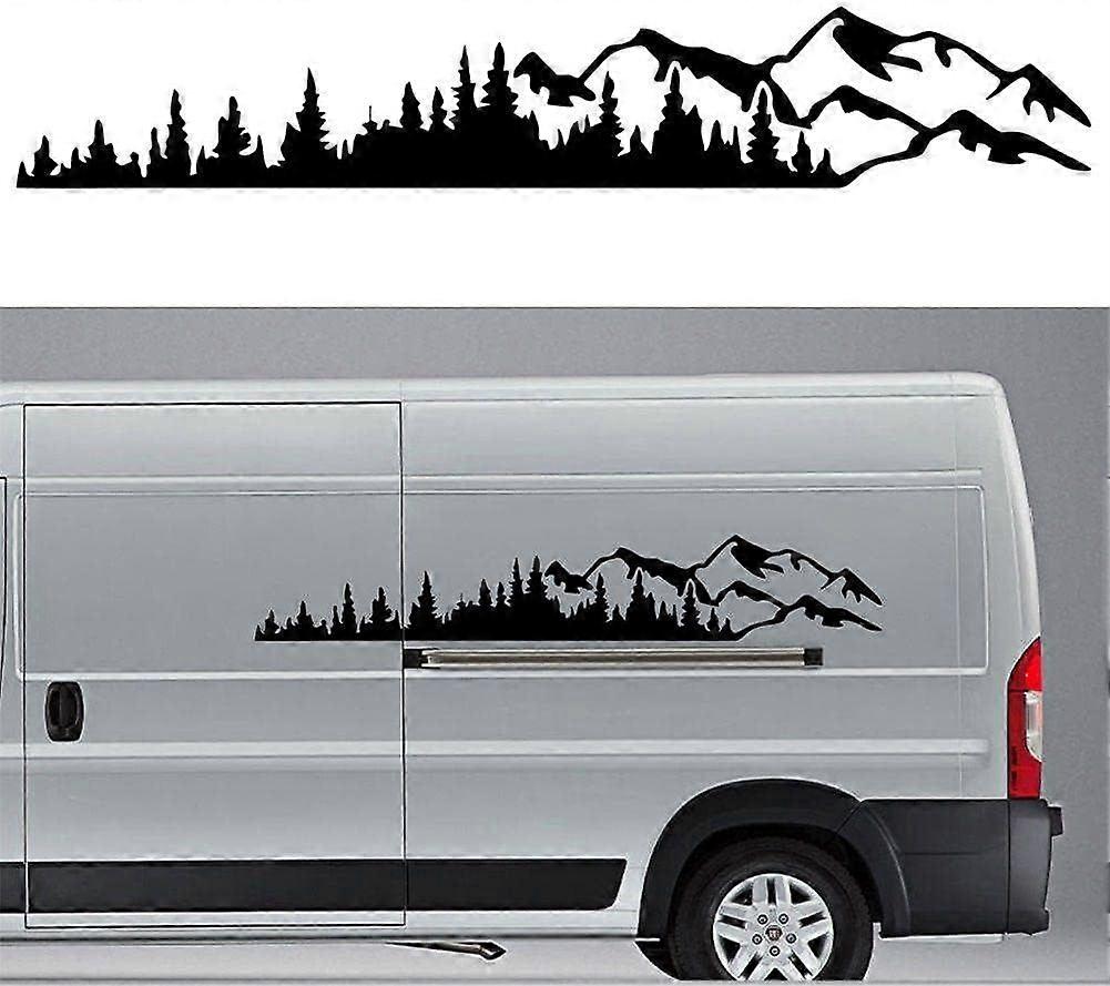 2pcs Car Sticker Mountain Forest Vinyl Car Sticker Truck Window Bumper ...